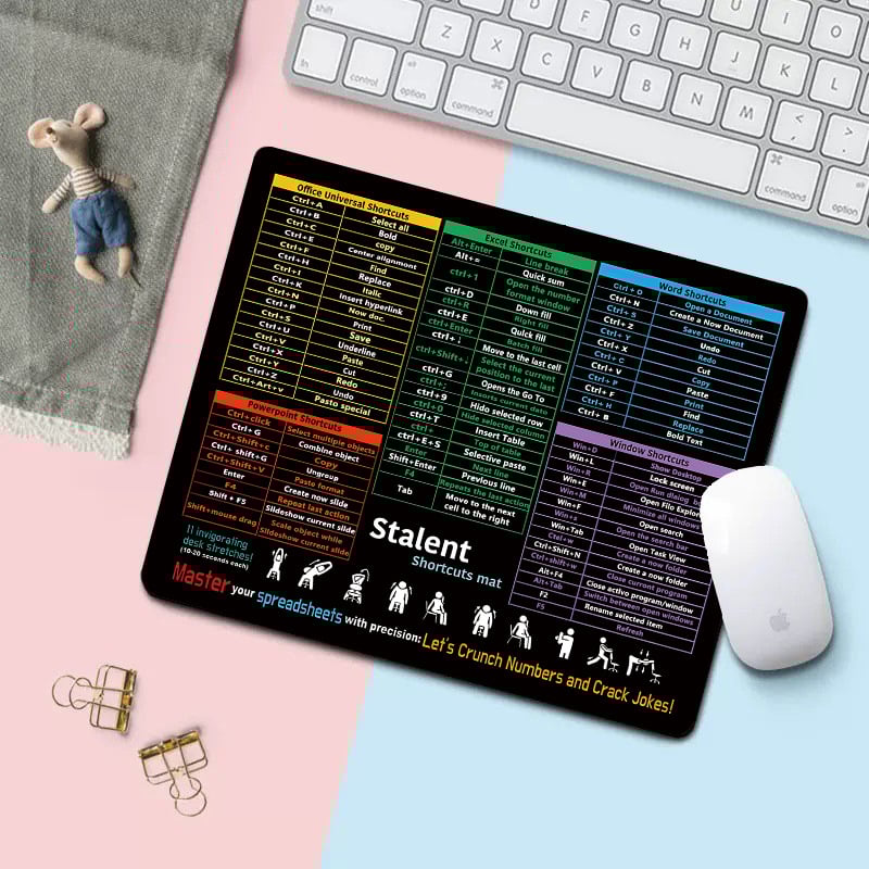 Special Offer-49% OFF🔥Excel Cheat Sheet Desk Mat & Mouse Mat