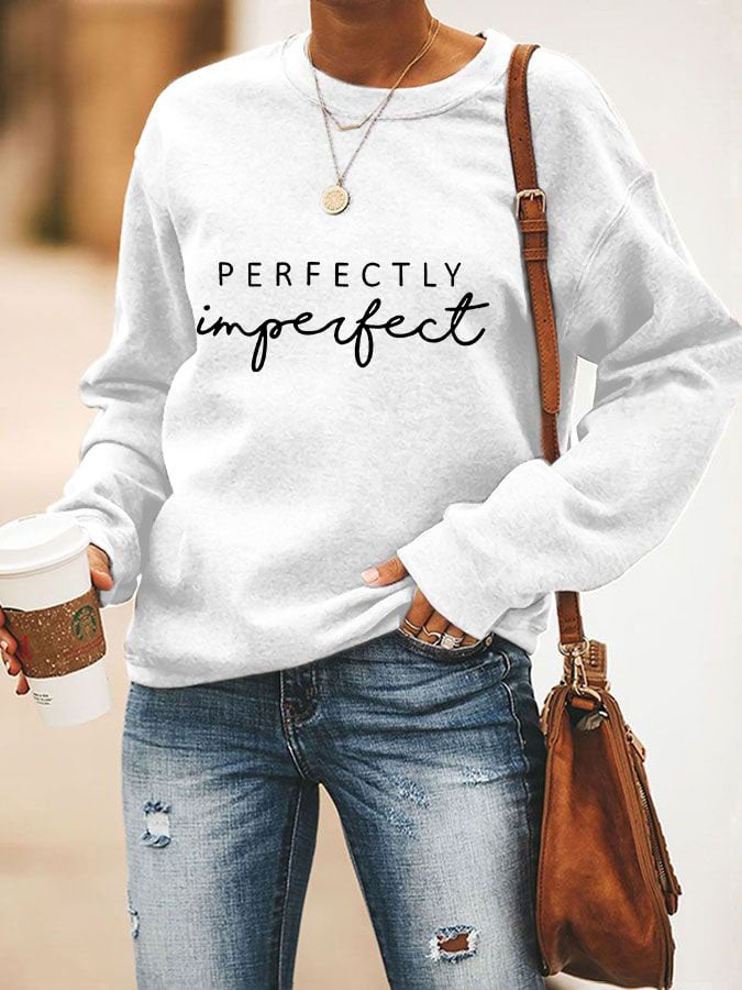 Women's Perfectly & Imperfect Print Casual Sweatshirt