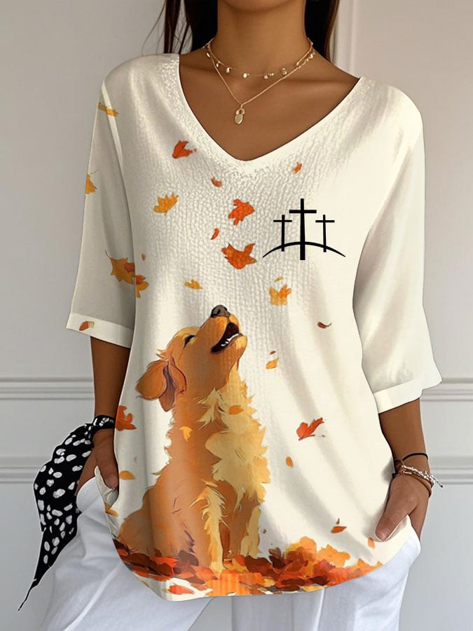 Women's Dod Love Print Casual T-Shirt