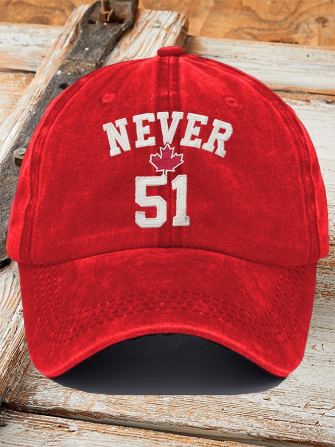 Unisex Never 51 Print Baseball Cap