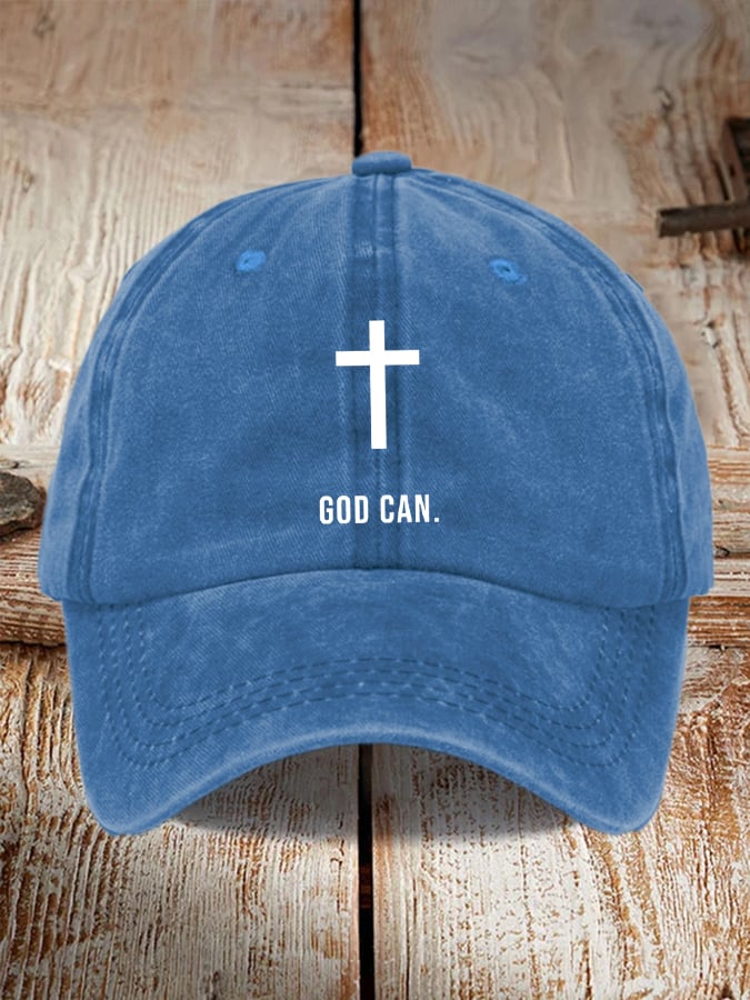 ️God Can Faith Printed Baseball Cap