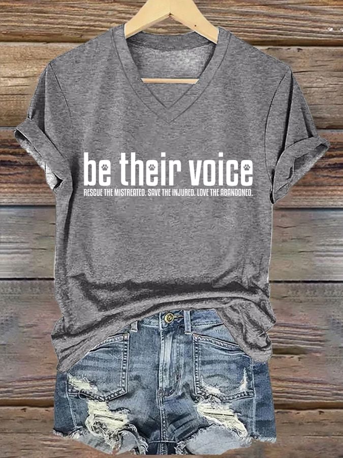 Women's Be their voice Pink T-Shirt