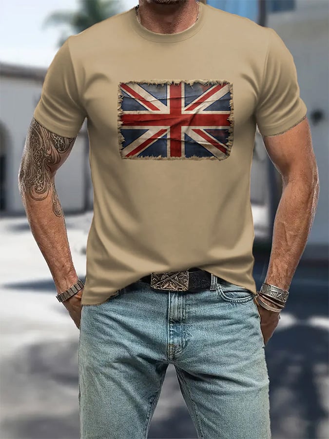 Men's Union Jack Print Short Sleeves
