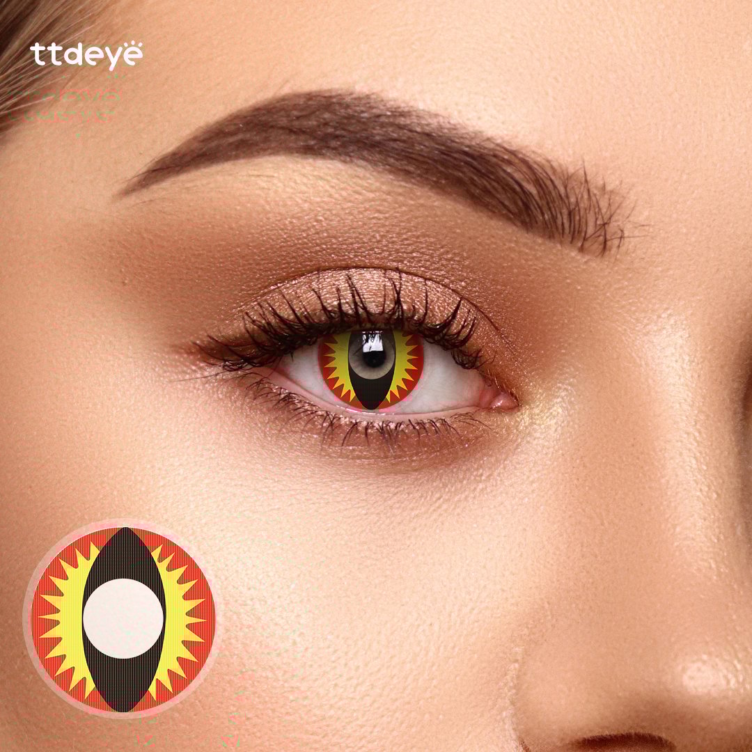TTDeye Fire Dragon Red Colored Contact Lenses