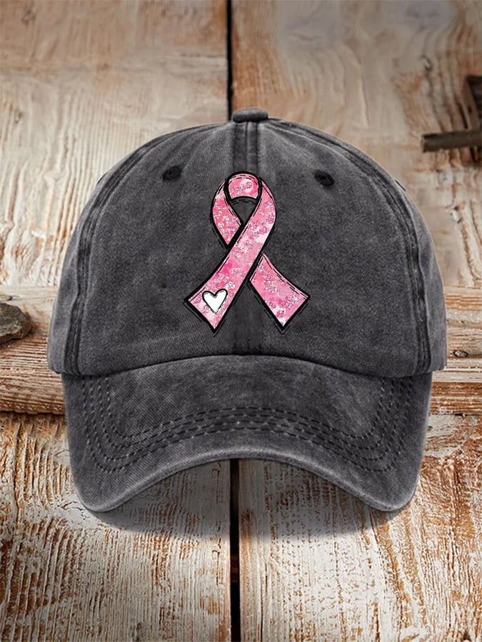 Pink Ribbon Breast Cancer Awareness Warrior Supporter Hat