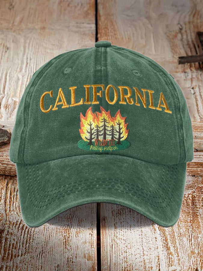 Unisex California Wildfire Print Hat