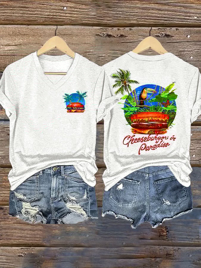 Women's Retro Print T-Shirt