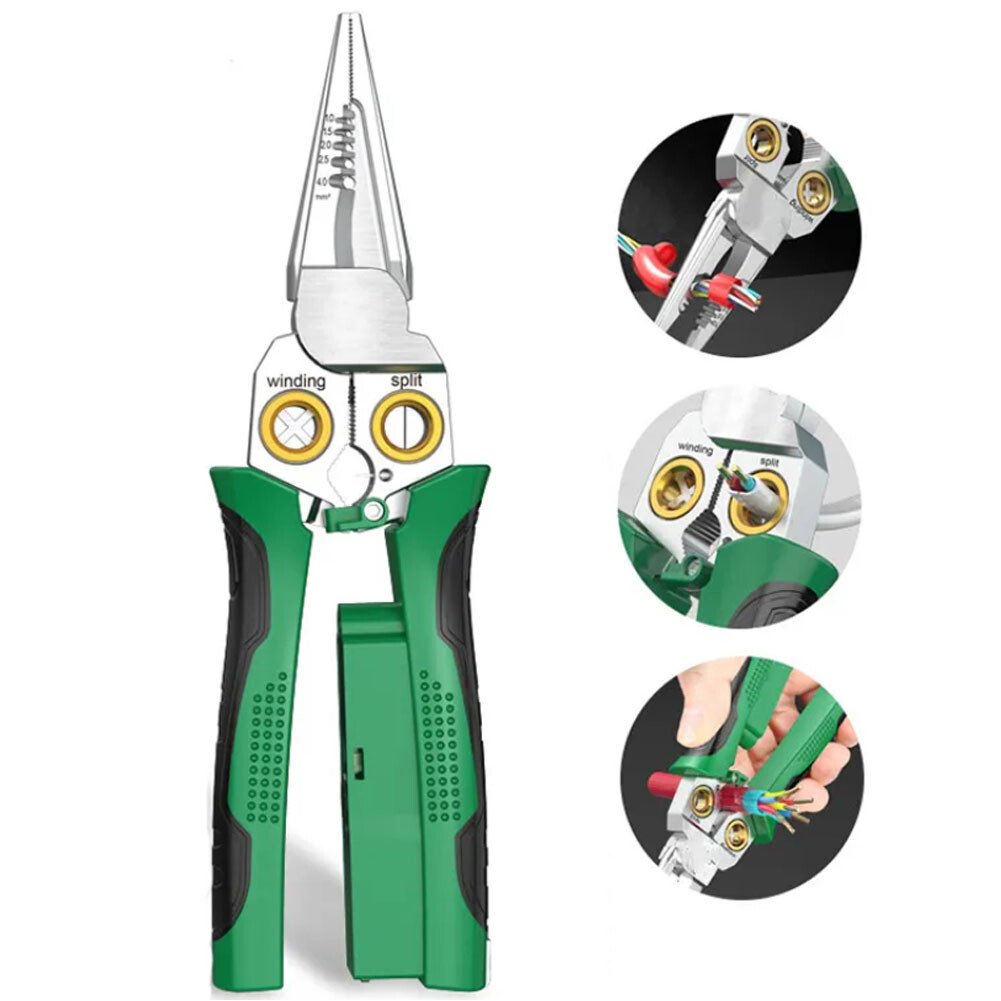 ⚡8 in 1 Wire Stripper Twister and Flashing LED Alarms🚨