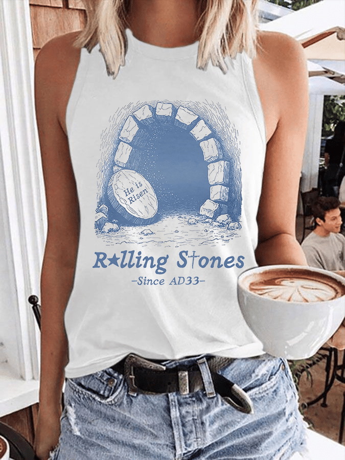 Women's Easter He Is Risen Heat Transfer Casual Vest