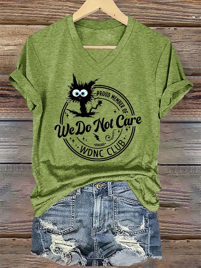 V-Neck Retro Funny Proud Member Of WDNC Club We Do Not Care Menopause ...