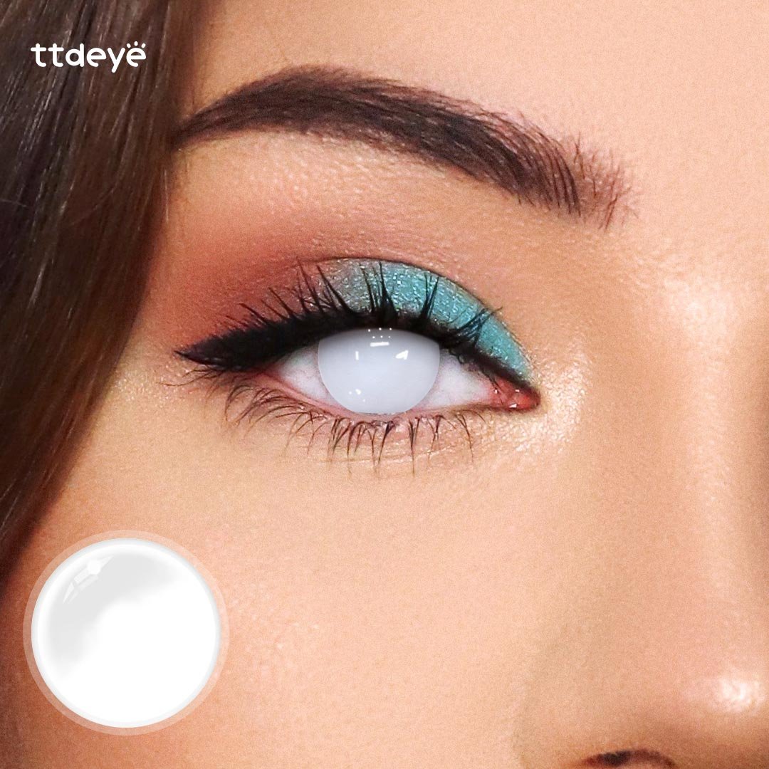 TTDeye Blind White Colored Contact Lenses