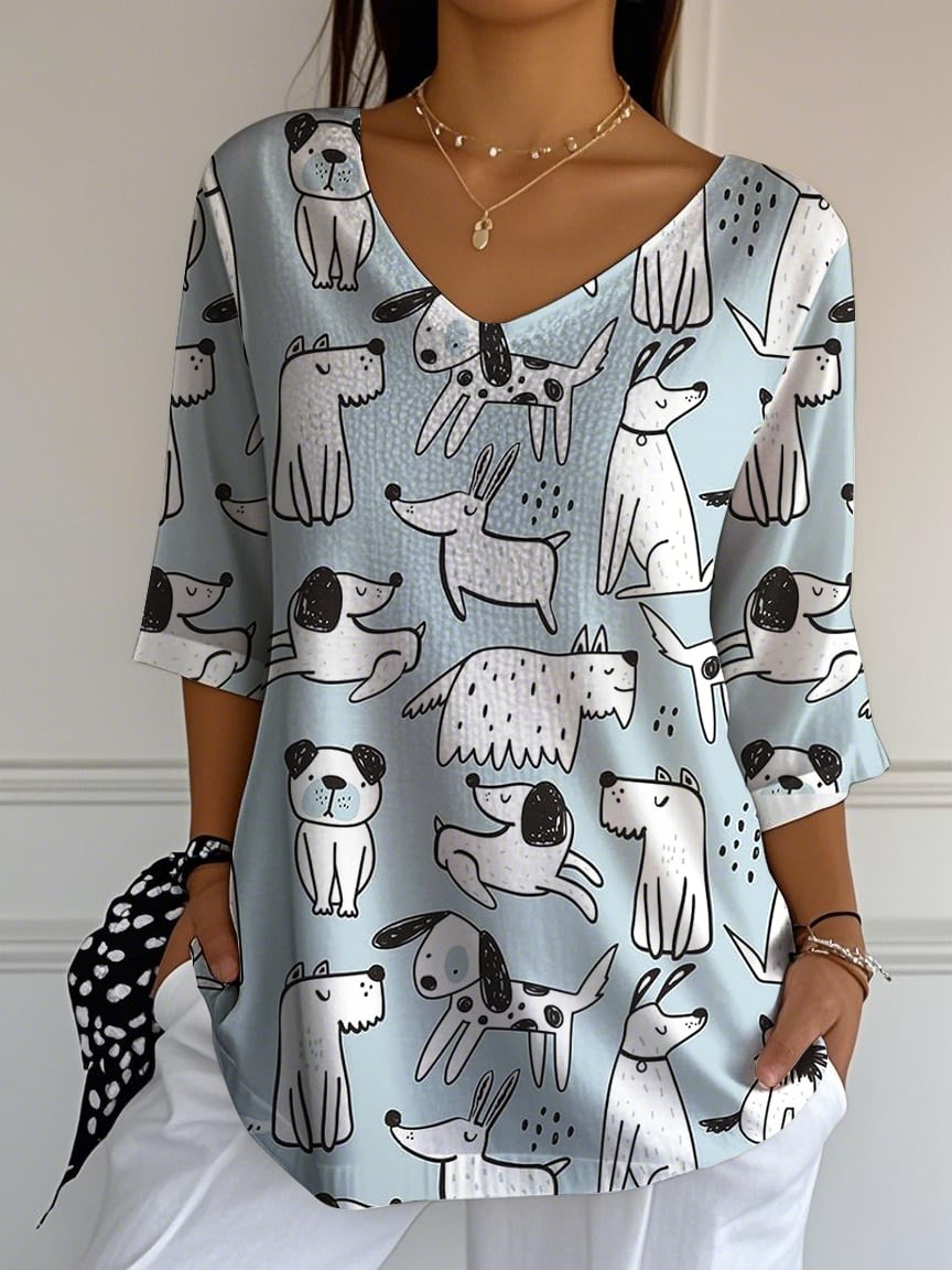 Women's Dod Love Print Casual T-Shirt