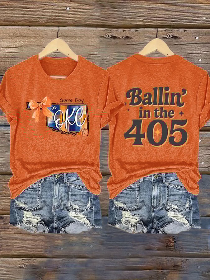 Women's Ballin' In The 405 Print T-shirt