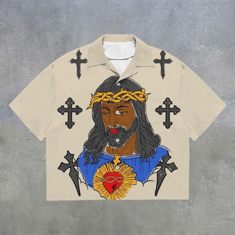 Faith Jesus Trend Print Shirt