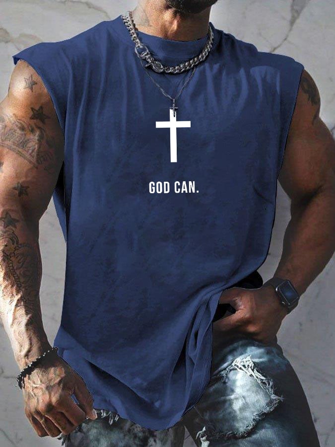 Men's God Can Faith Printed Vest
