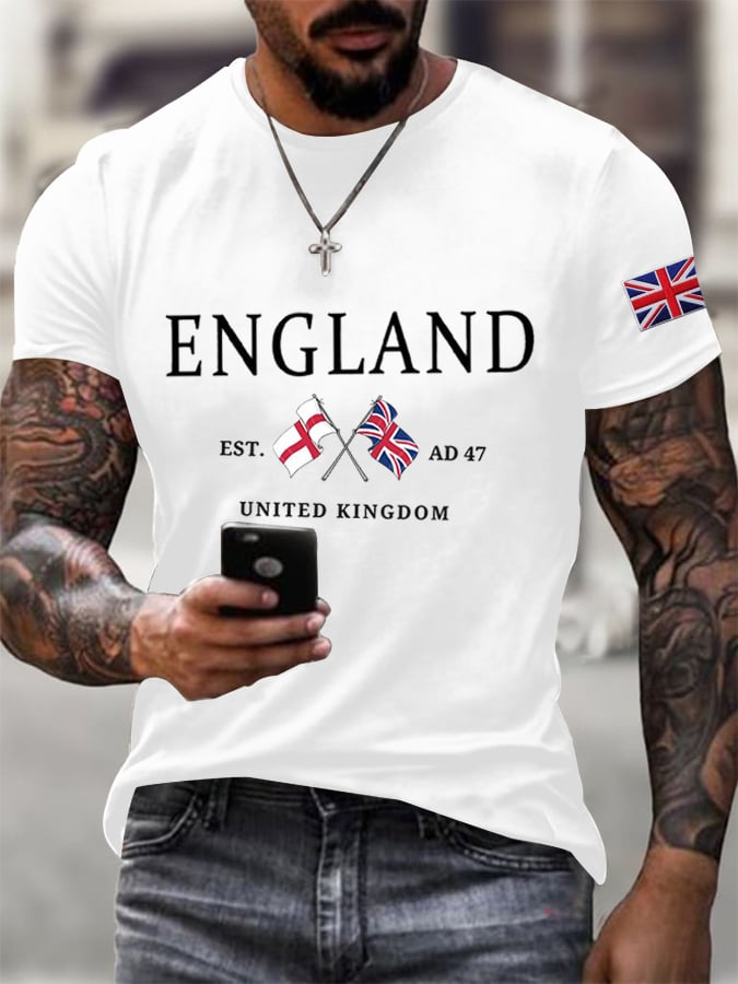 Men's British Print T-Shirt