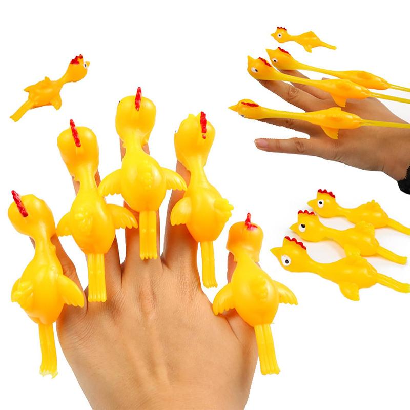 Slingshot Chicken Flying Finger Toy
