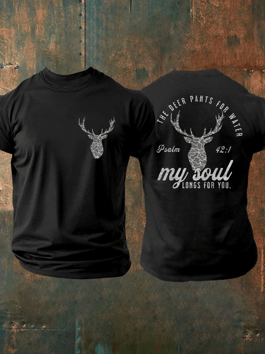 Men's Deer Hunter Christ Faith Printed Shirt