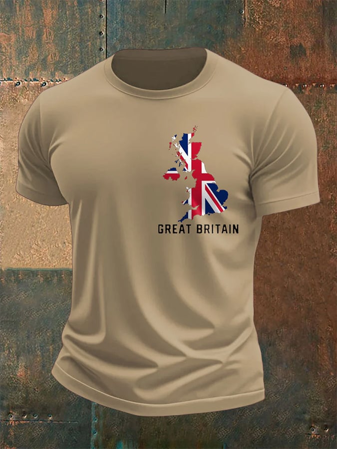 Men's Union Jack Print Short Sleeves