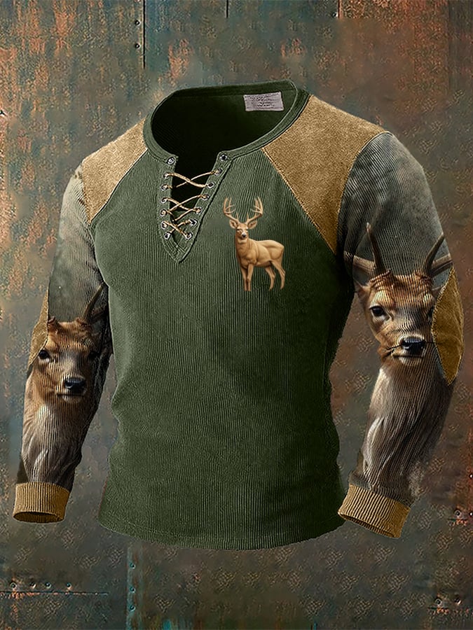 Men's Western Elk Colorblock Top